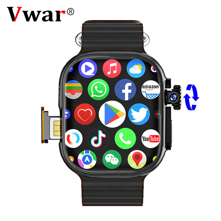 VWAR DW100 Smart Watch 49mm- 4G LTE Android System| 3GB RAM 32GB ROM| – vwar