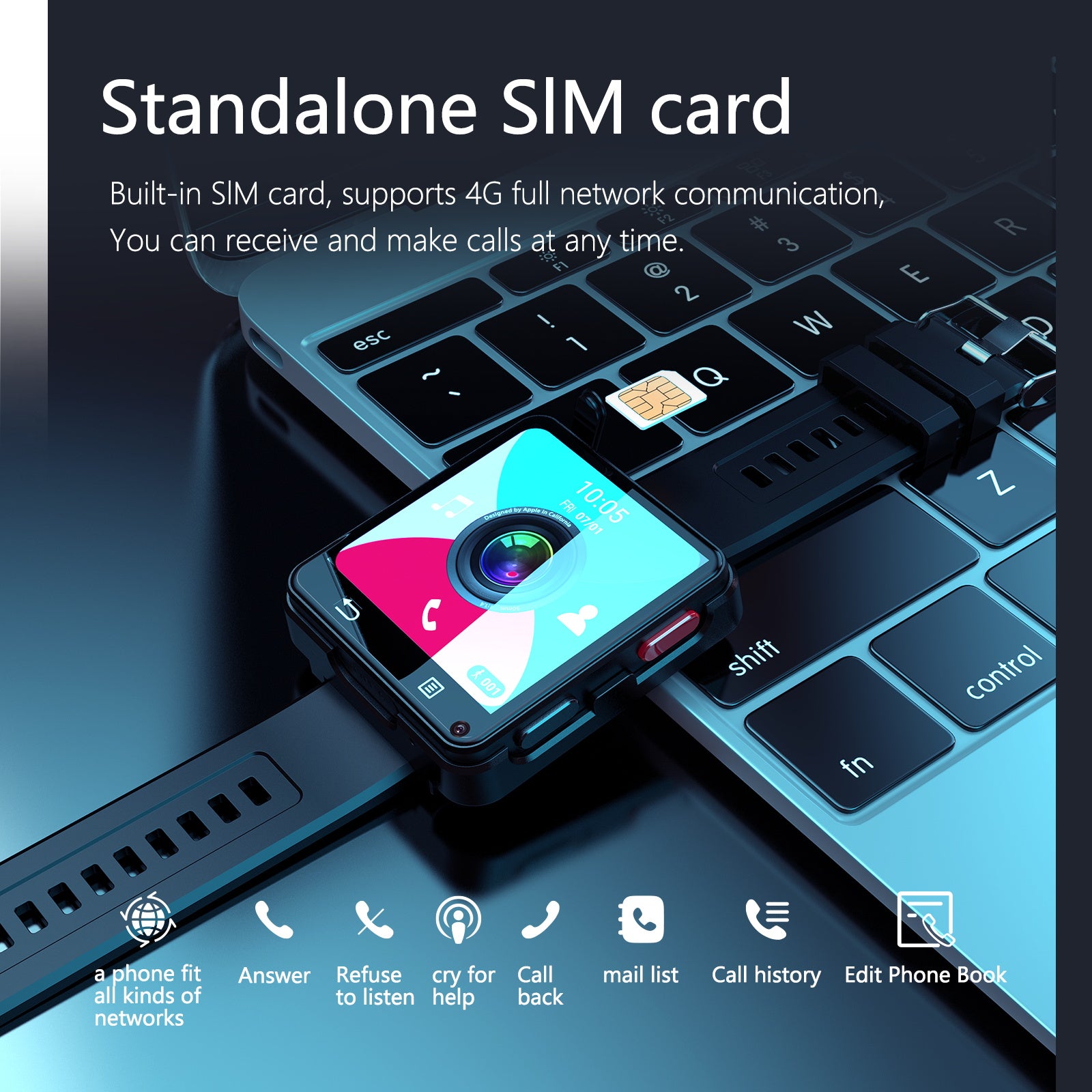 Vwar Nebula X Wrist Smartwatch Phone Android 11.0 Dual Camera 4G Netwo ...