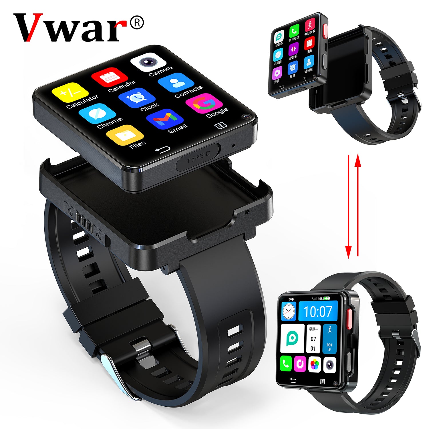 VWAR Nebula X 4G Android Smartwatch Phone: Your All-in-One Wearable Te – vwar